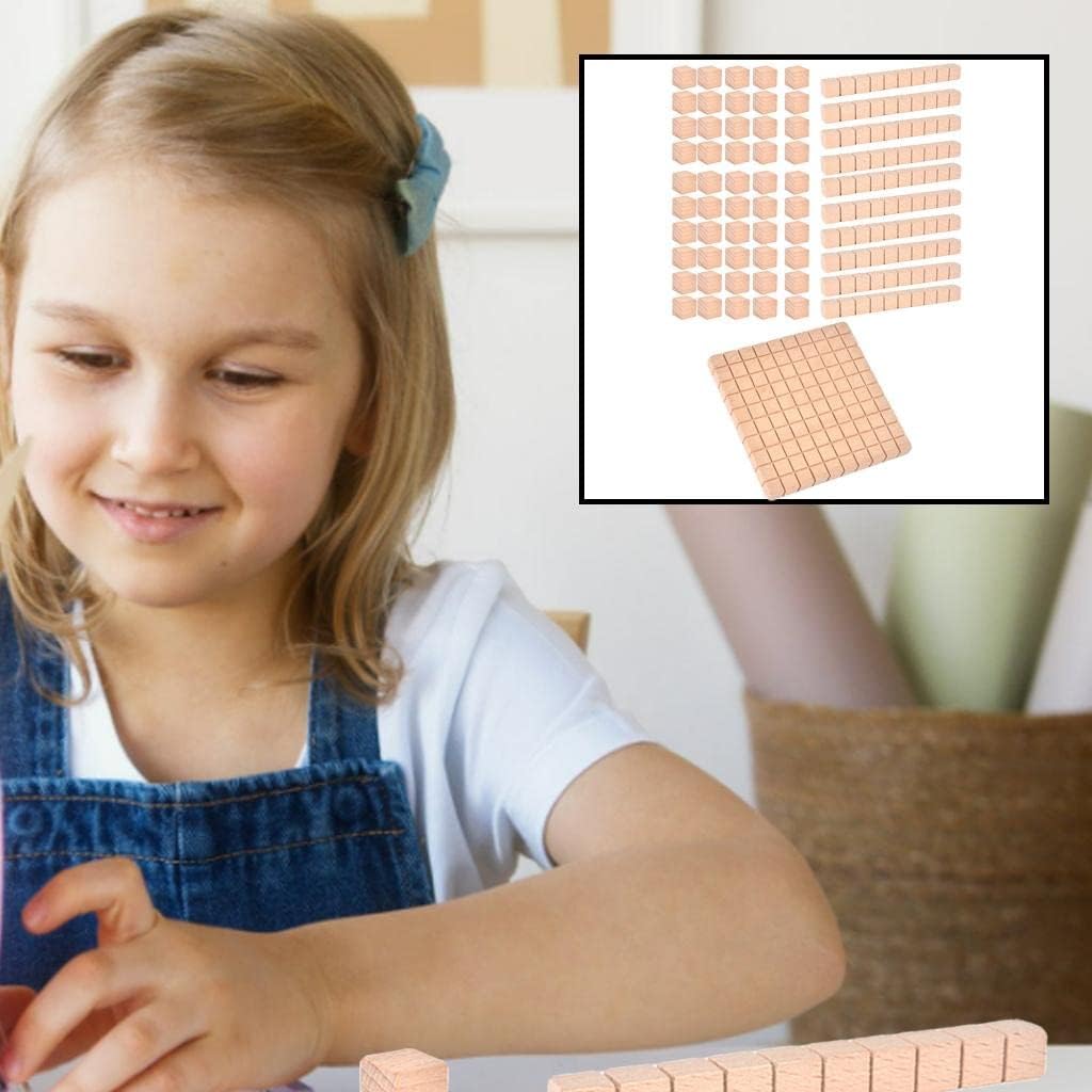 Montessori DIY Base de madera de diez bloques de matemáticas ...