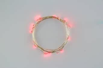 Amazon.com: Micro LED 20 Red Lights with Timer, Battery Operated on 7ft ...