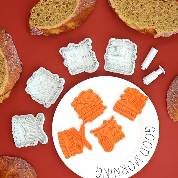 Amazon.com: Hifuler 3D Cookie Cutter Set of 4 Pcs ABS Plastics Ramadan ...