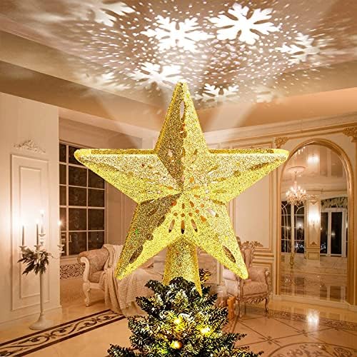 Christmas Tree Topper Projector Light Star Tree Topper for Christmas ...