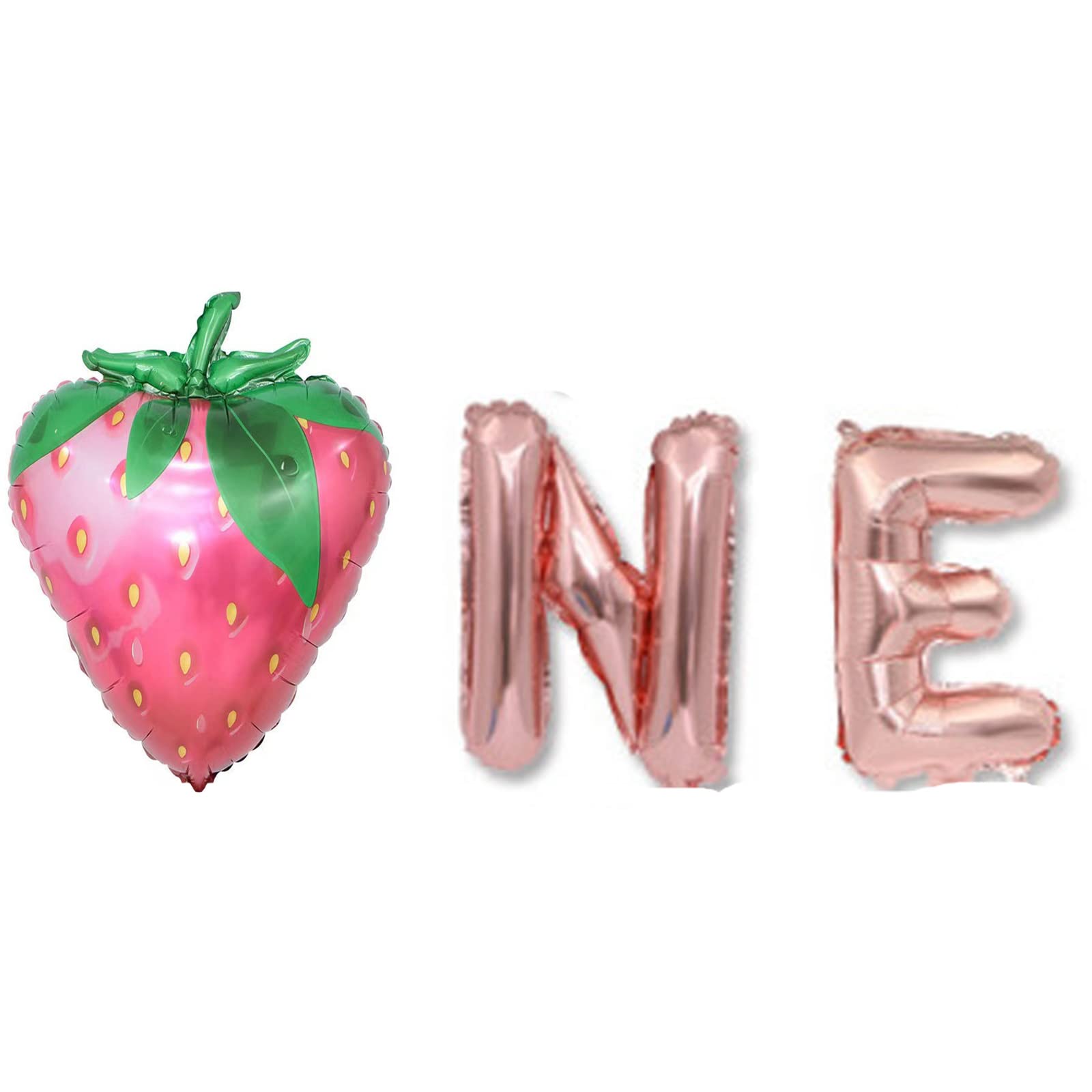 Amazon.com: 3pcs Strawberry Themed 1st Birthday Party balloon Supplies ...
