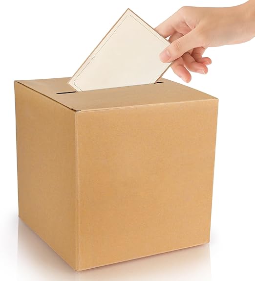 Amazon.com: Lemicin Kraft Card Box Wedding Favors, Post Box Voting ...