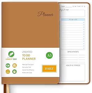 Amazon.com : To Do Planner Notebook, Undated Daily Planner for Schedule ...