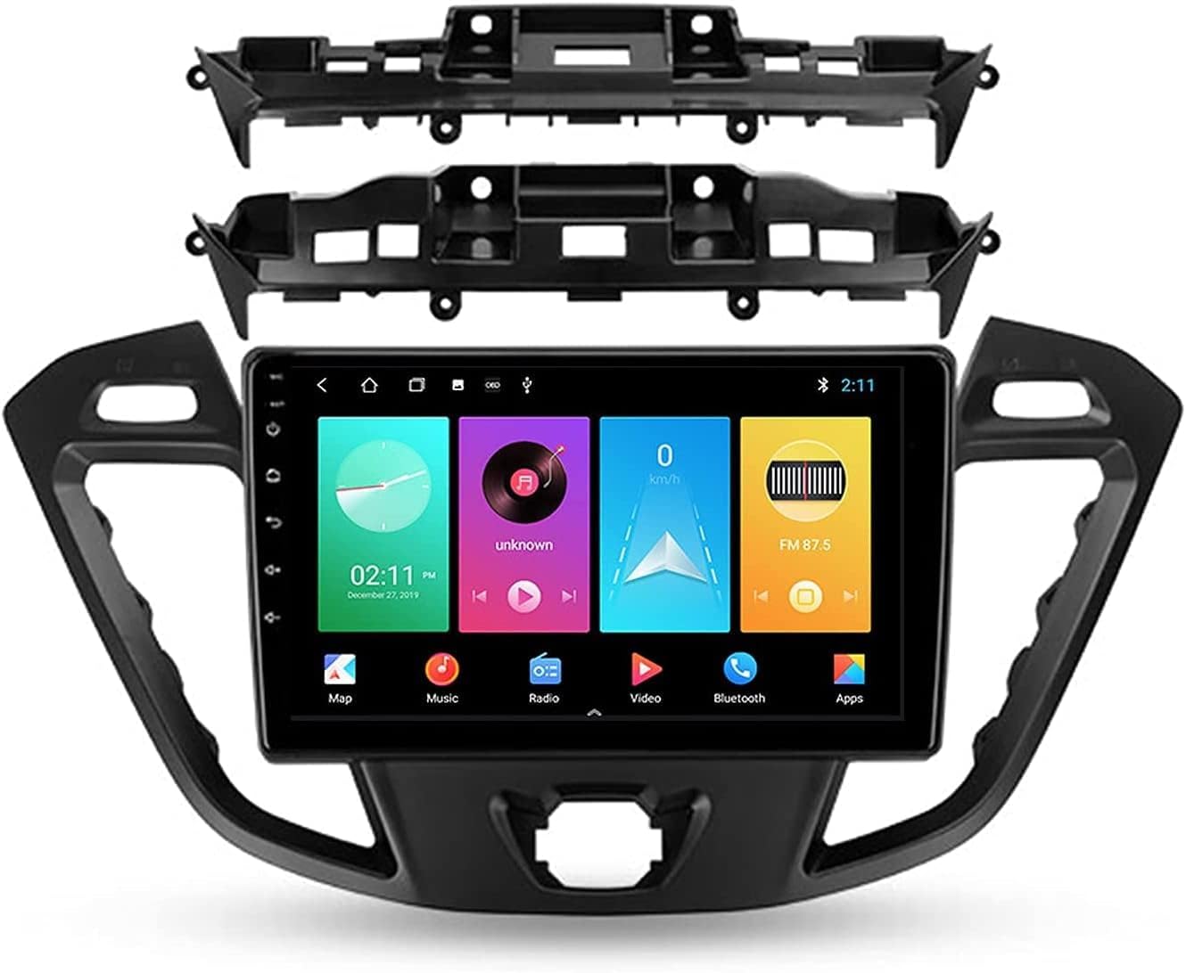MLXABH Android 10.0 Car Stereo Sat Nav Double Din Radio for Transit ...