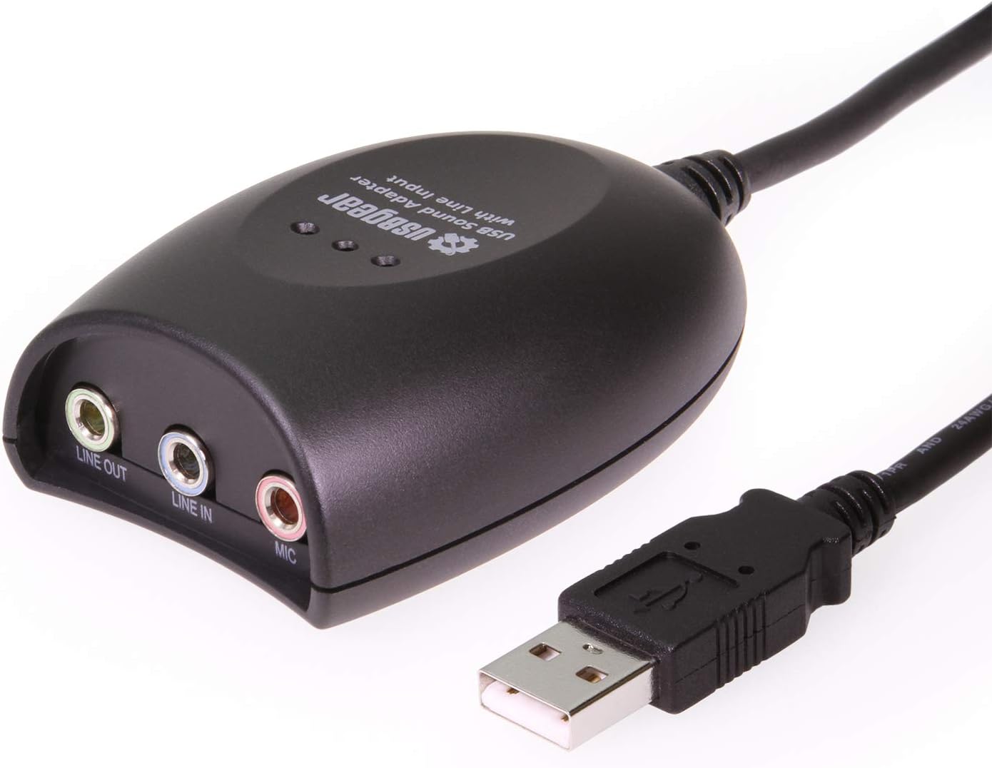 Amazon.com: USBGear External USB 2.0 Audio Adapter with Mic and Line-in ...