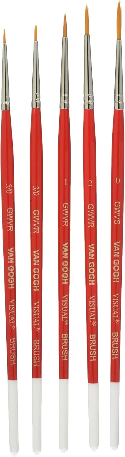 Amazon.com: Tarens Van Gogh AWVR-5P Visual Brush, Fine Brush, Set of 5