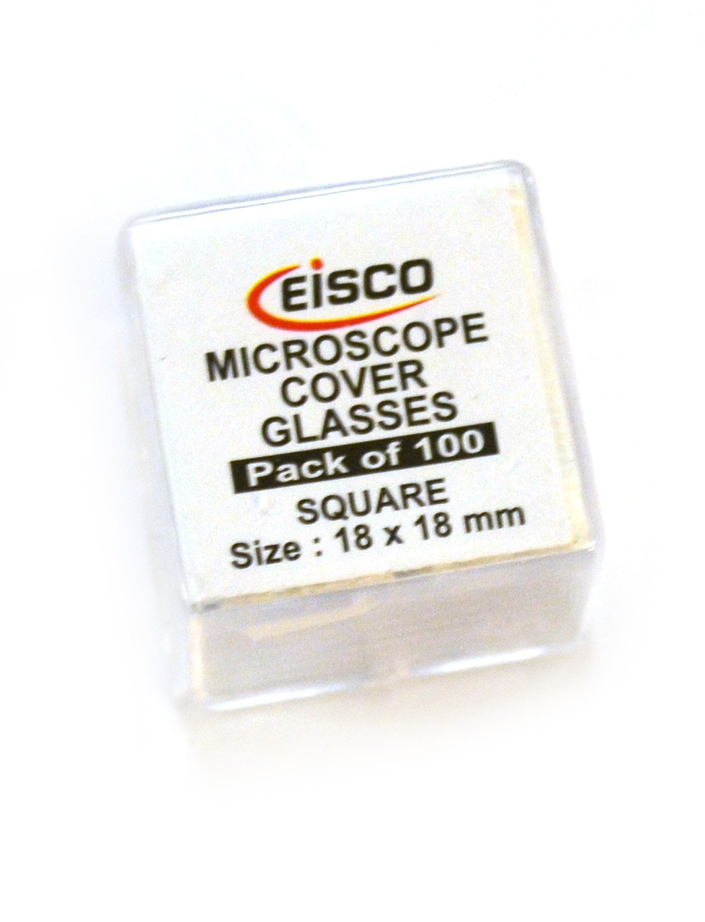 Eisco Labs Square Microscope Glass Covers, 18 x 18 mm, Pack of 100 ...
