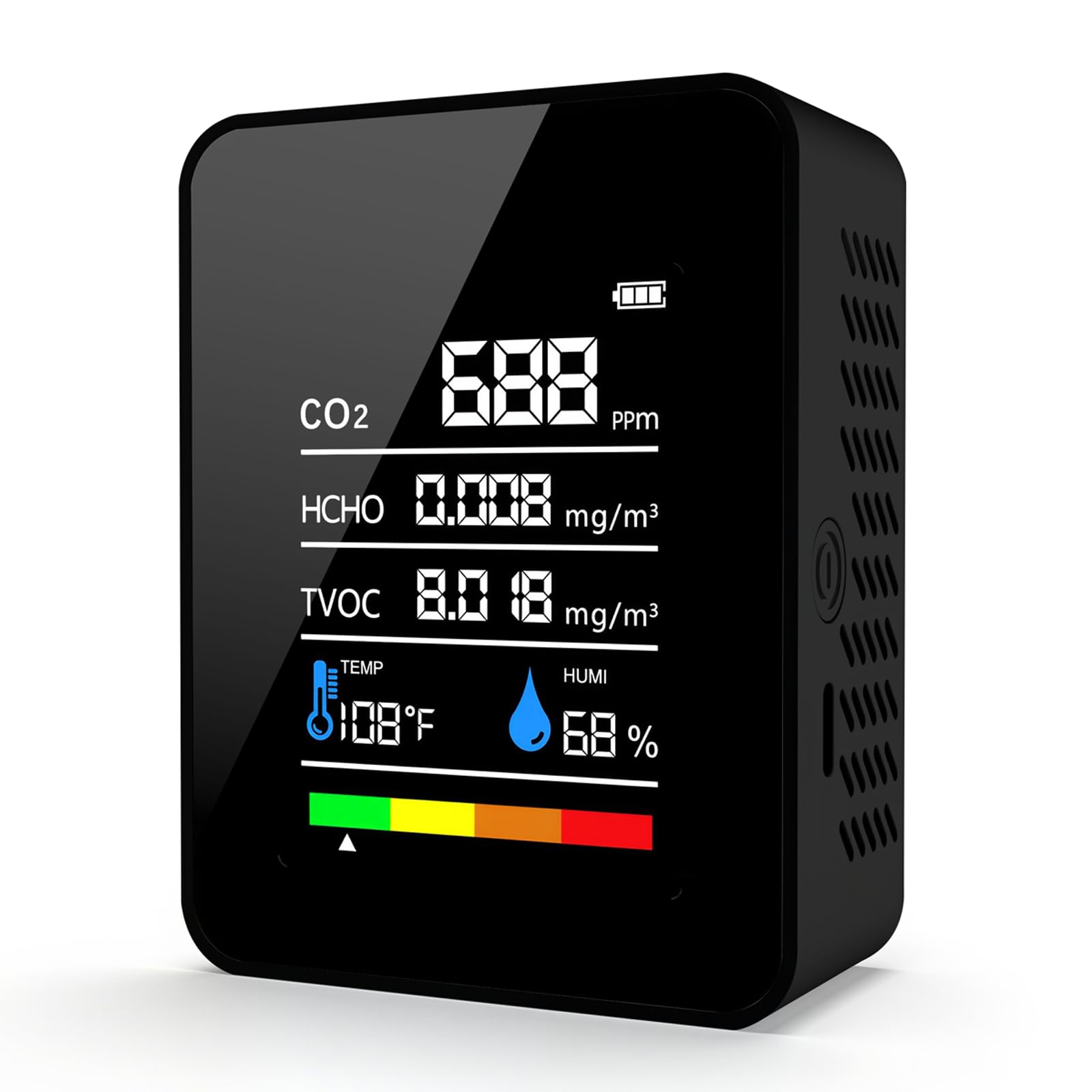 Snapklik.com : CO2 Detector Air Quality Monitor Indoor, 5-in-1 ...