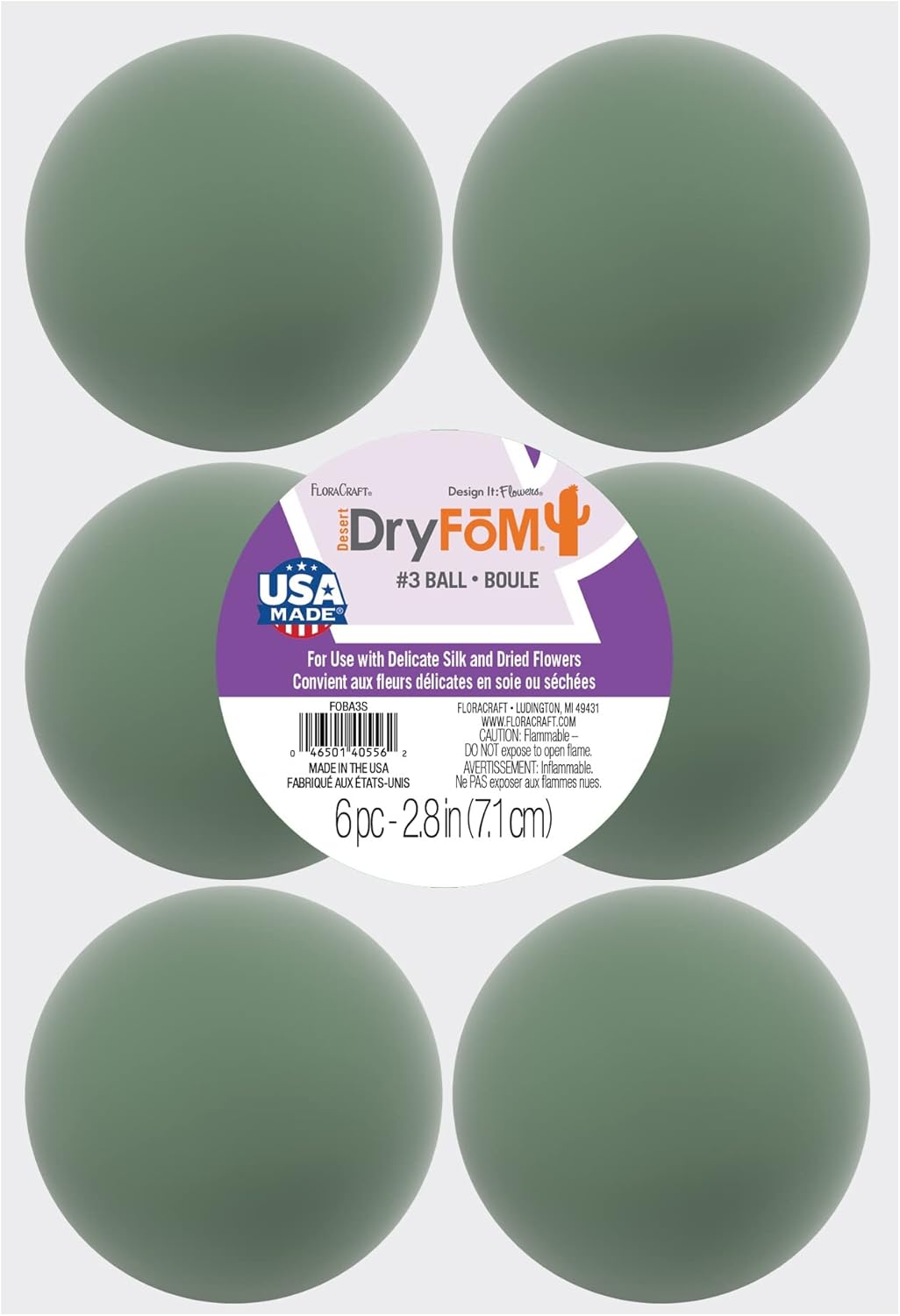 Floracraft Dry Foam Ball, Green, 3-Inch, 6-Pack : Amazon.ca: Home