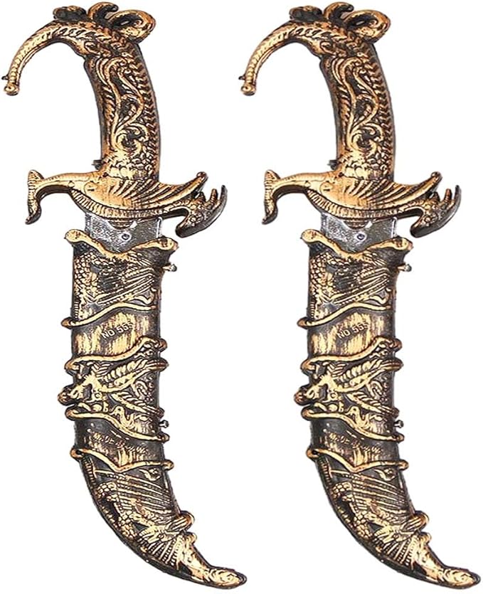 Amazon.com: Lanxitown 2 Pcs Plastic Dagger Fake Knife Pirate Sword for ...