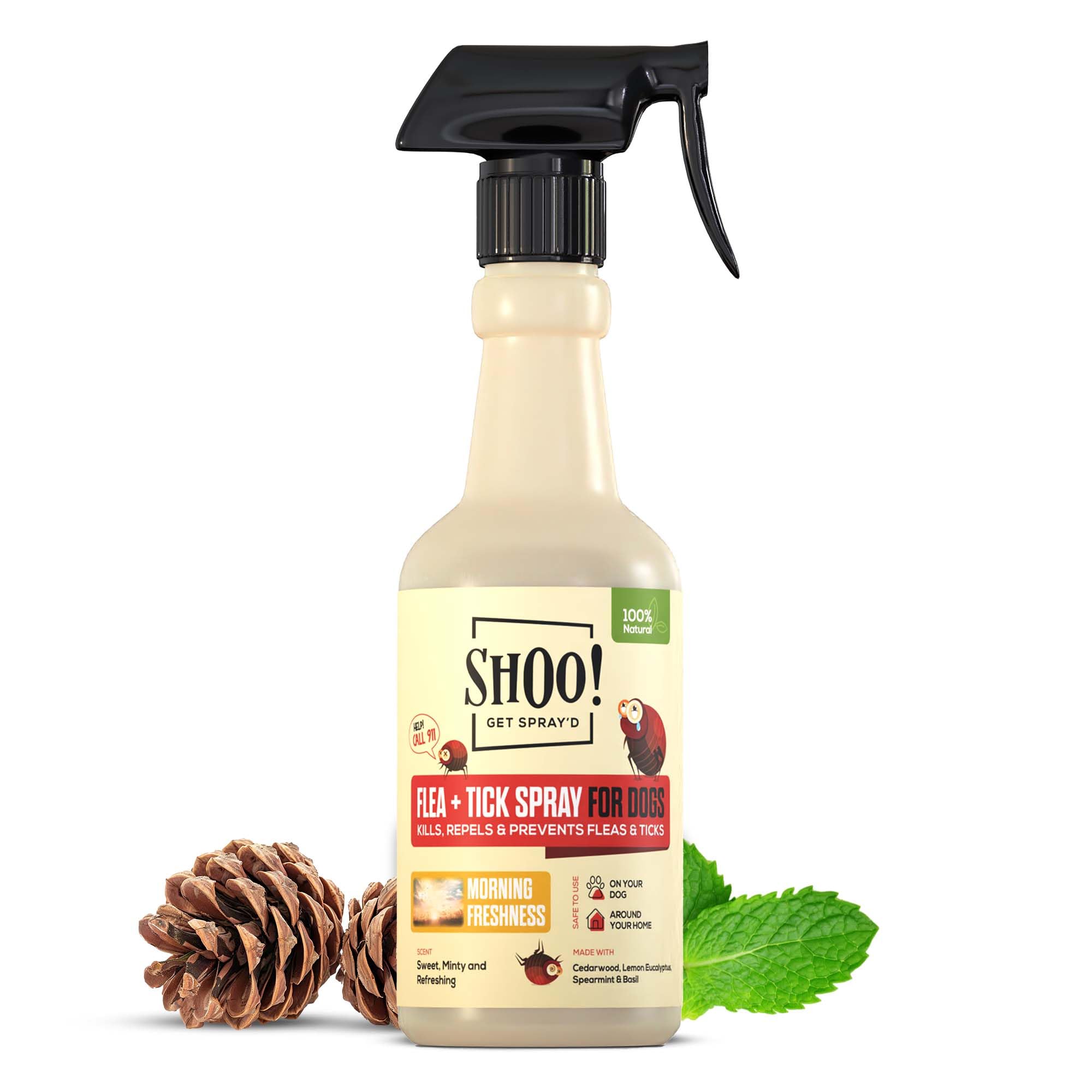 Amazon.com : Flea & Tick Spray by Shoo! | for Dogs & Around Home ...