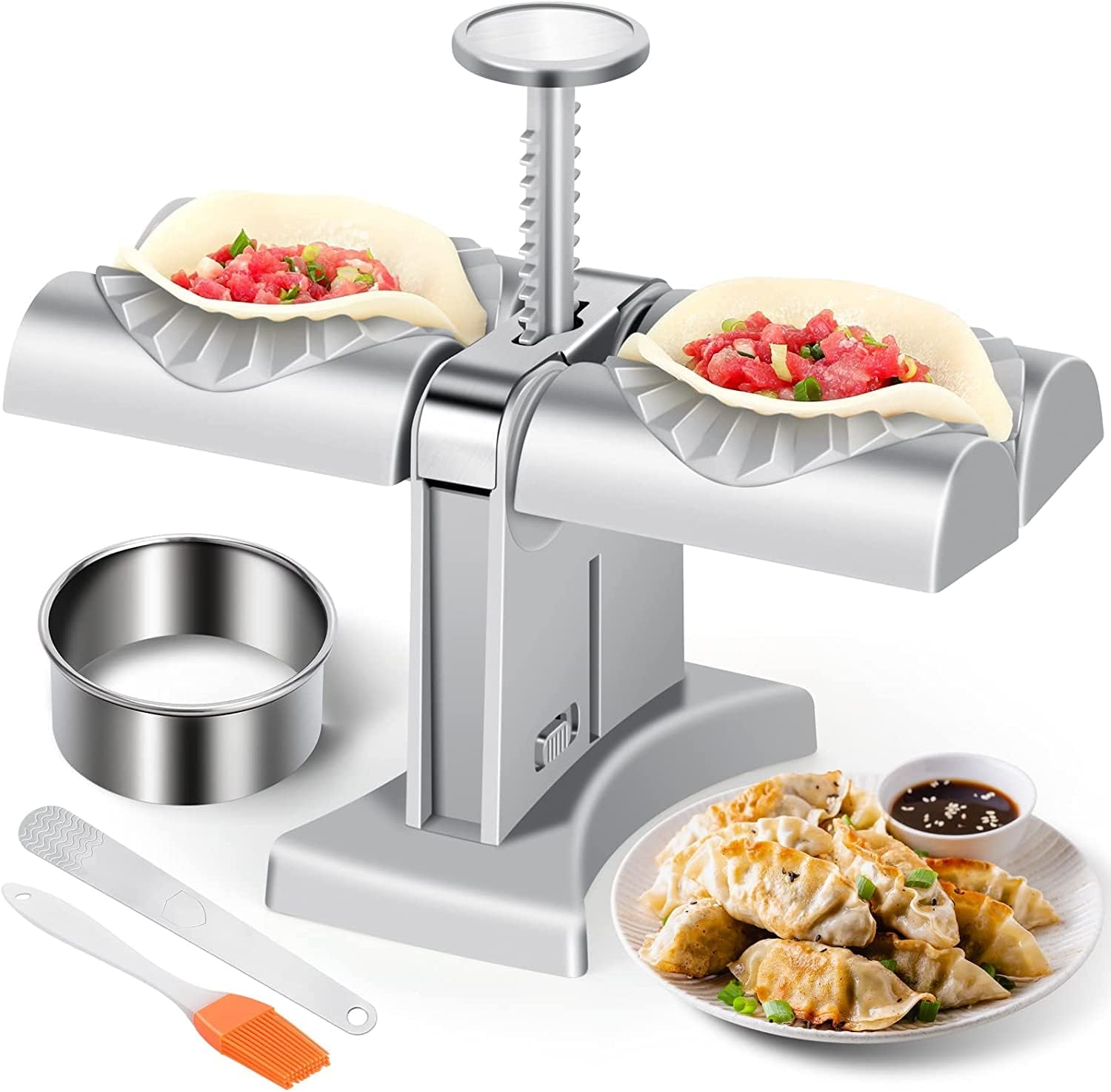 Dumpling Maker Machine - Household Double Head Automatic Mould Press ...