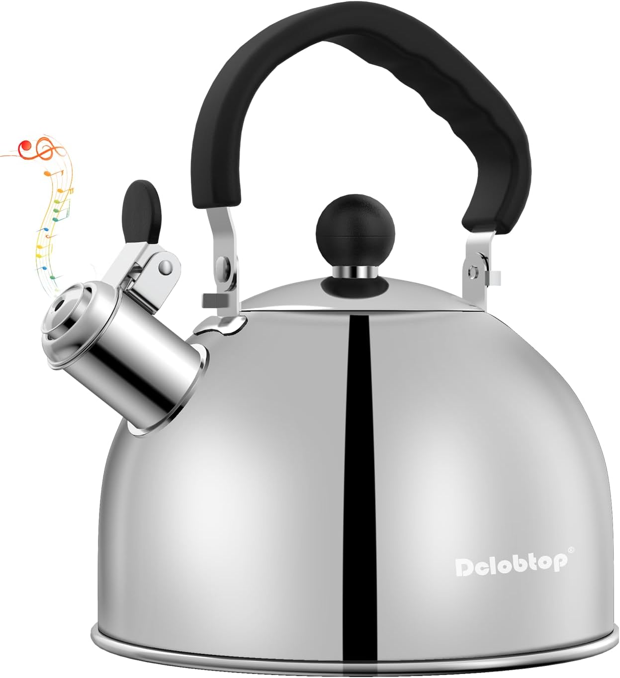 Amazon.com: 2 Liter Stainless Steel Whistling Tea Kettle - Modern ...