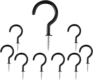 Amazon.com: AAFB Pack of 20 Black Ceiling Hooks for String Lights - 2.8 ...