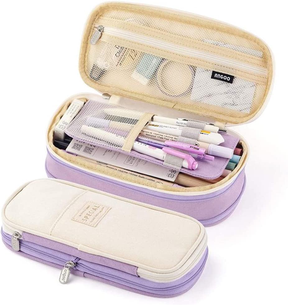 Amazon.com: iSuperb Foldable Pencil Case Zipper Big Capacity Canvas ...