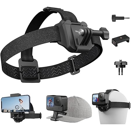 Amazon.com: Head Strap Cap Clip Mount with Phone Clip Vertical Mount ...