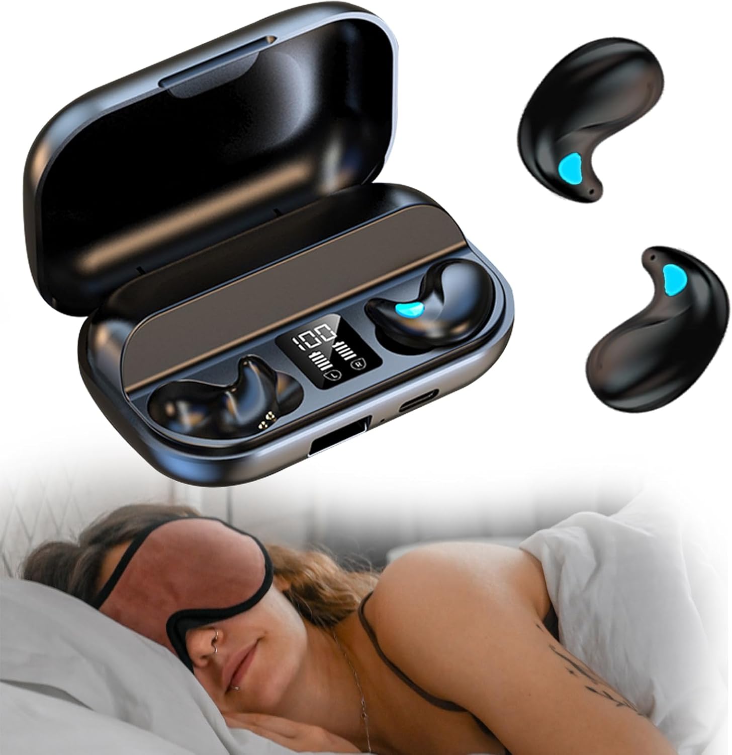Amazon.com: Xmenha Flat Invisible Sleep Wireless Earphone IPX5 ...