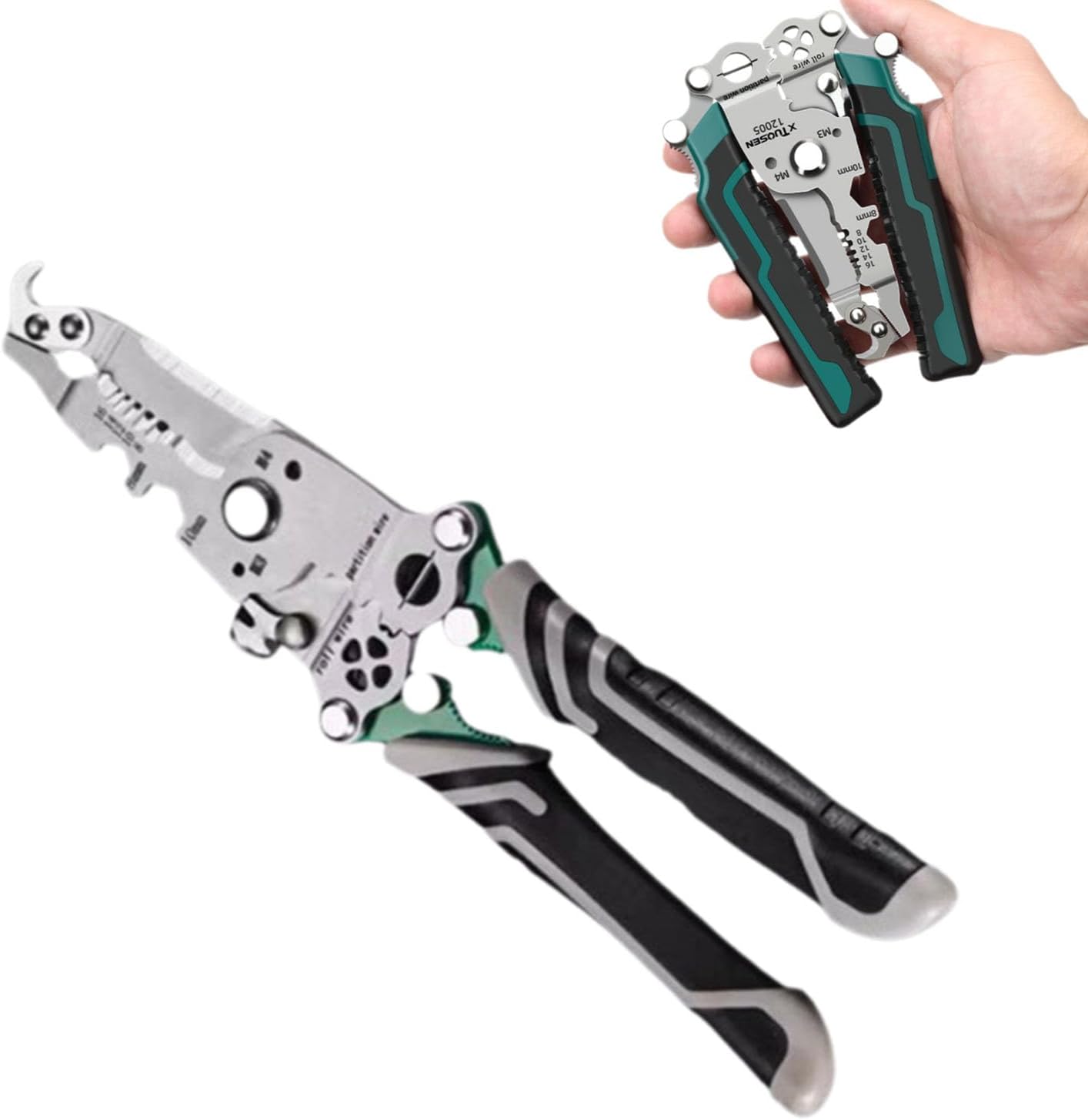 18 in 1 Foldable Wire Stripper, Alicate Multiusos Electrico, Multi ...