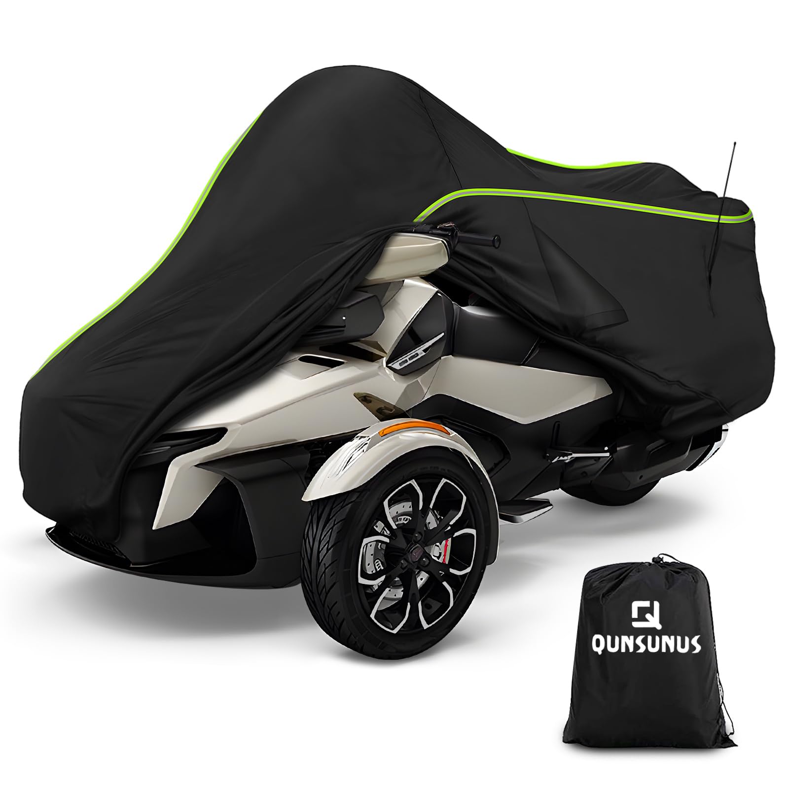 Amazon.com: QUNSUNUS Waterproof Motorcycle Cover for Can-Am Spyder RT ...