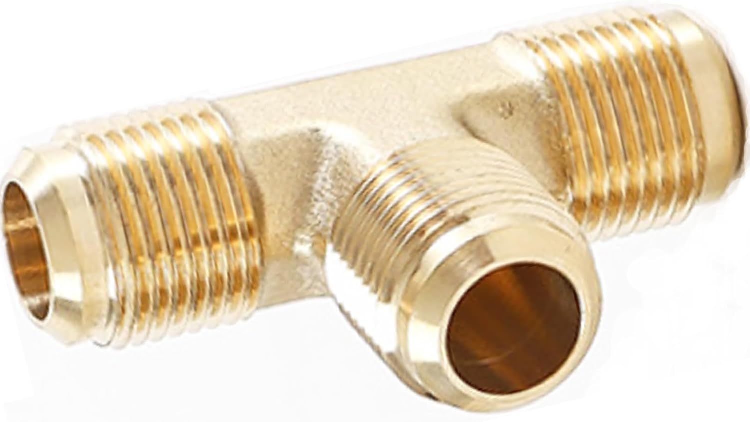 Amazon.com: 5/8" x 5/8" x 5/8" Male Flare Tee Gas Line Brass Connector ...