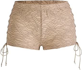 Women Lace Up Mini Shorts Tie Side Low Waisted Rave Skinny Hot Shorts ...