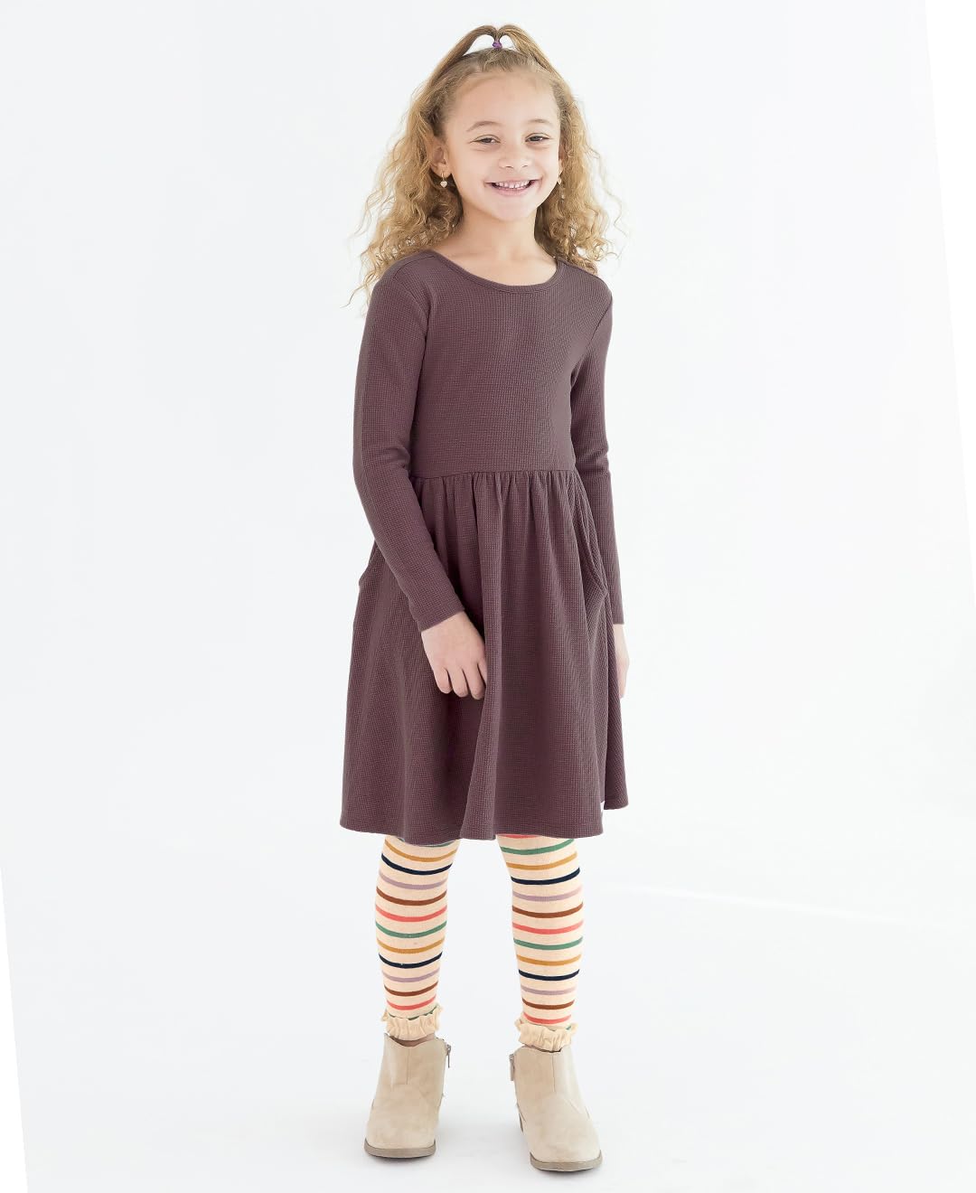 Snapklik.com : Sunrise Rainbow Stripe Patterned Footless Ruffle Tights ...
