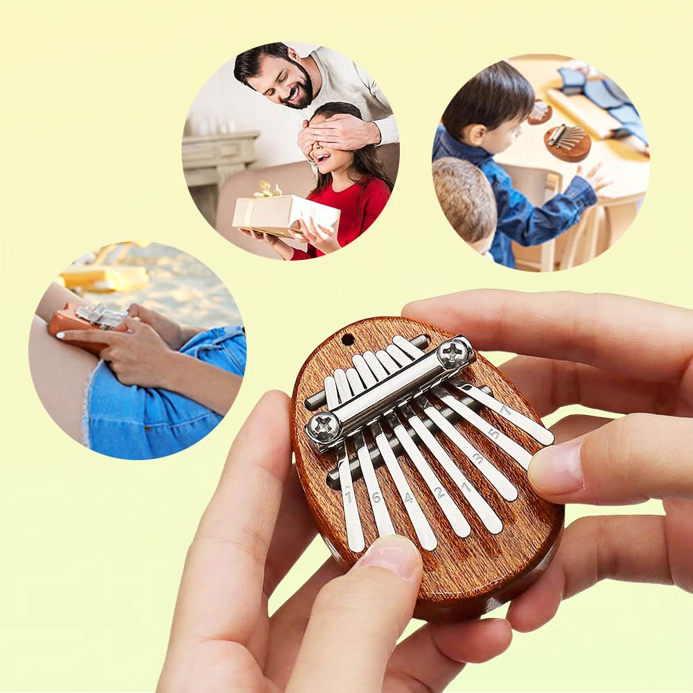 Snapklik.com : WUQIMUSC Mini Kalimba 8 Key Thumb Piano Solid Wood ...