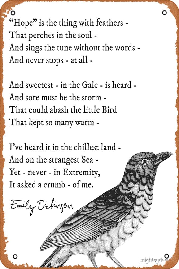 Amazon.com: Hope is the thing with feathers' Emily Dickinson ...