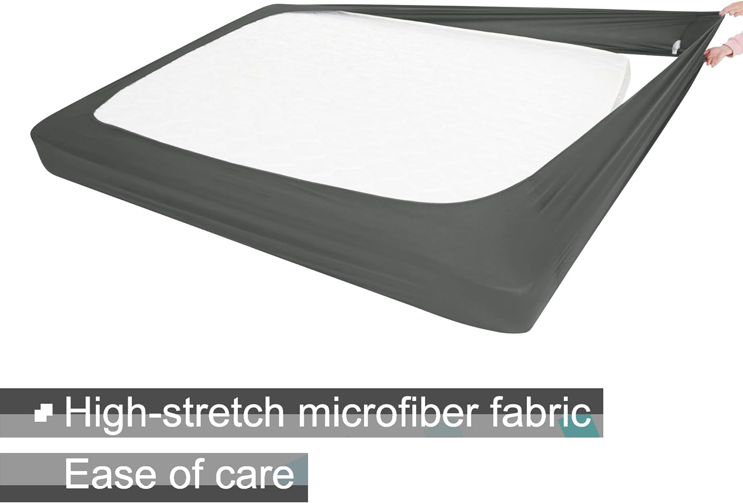 Box Spring Cover King Size - Jersey Knit & Stretchy Wrap Around 4 Sides ...