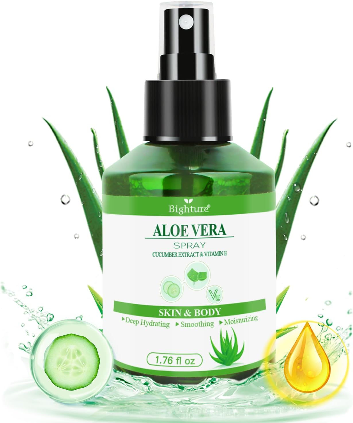 Amazon.com: BIGHTURE Aloe Vera Spray for Hydrating Nourishing Facial ...