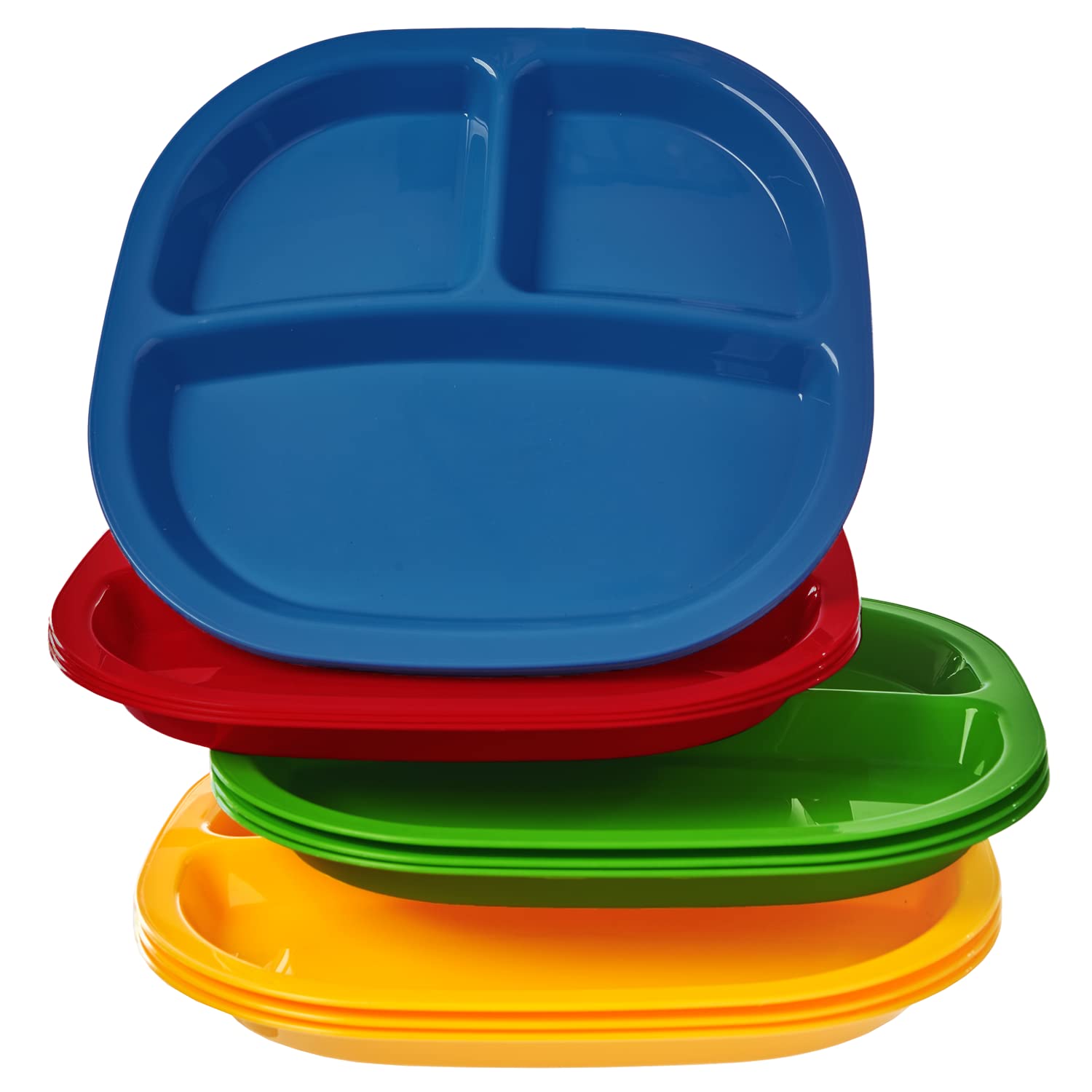 Snapklik.com : US Acrylic Harmony 3-compartment Divided Plastic Kids ...