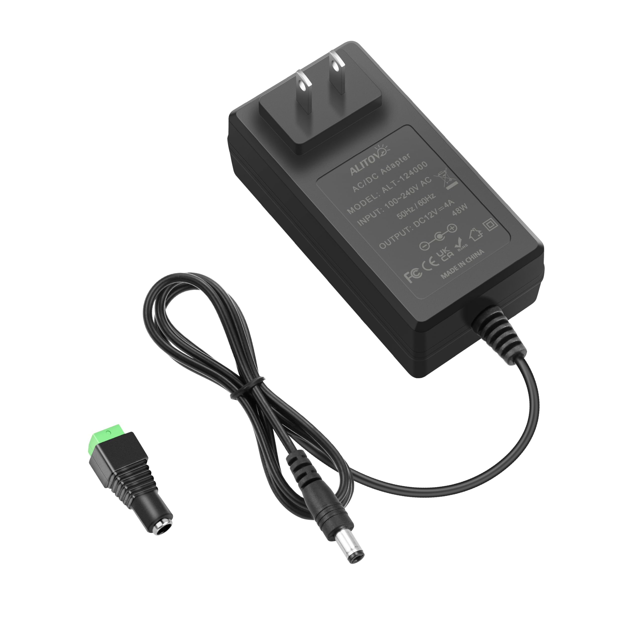 Amazon.com: ALITOVE 12V Power Supply 4A AC/DC Adapter 100~240V 50-60hz ...