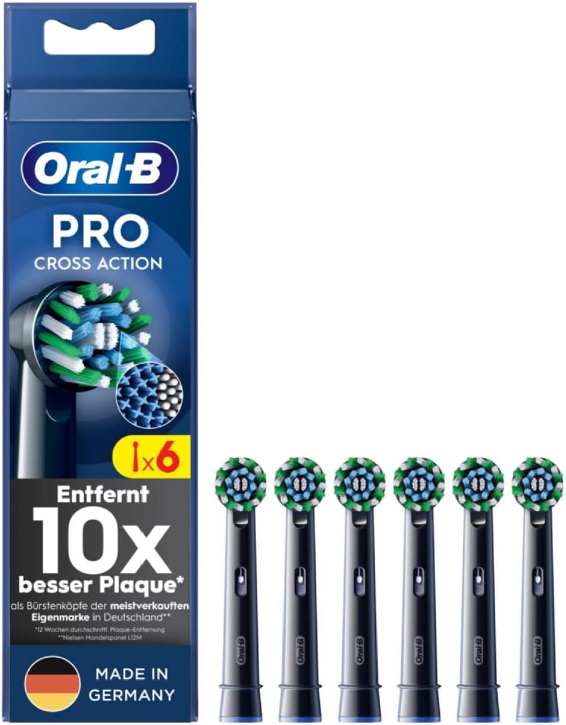 Amazon.com : Oral-B Pro CrossAction Electric Toothbrush Heads, 6 Pieces ...