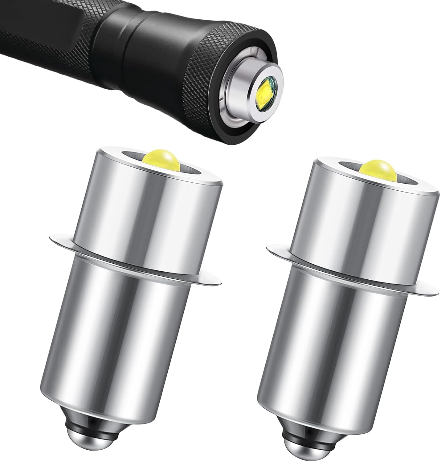 Tawoimle 2 Pack LED Flashlight Light Bulbs Replacement Parts, Longer ...