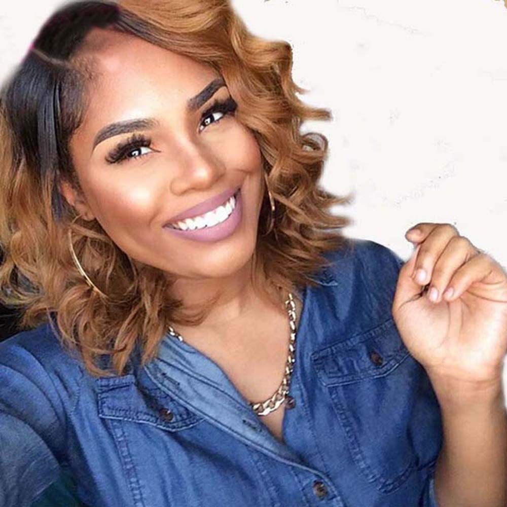 Amazon.com : Ombre Lace Front Wigs Human Hair Two Tone #1b/30 Color ...