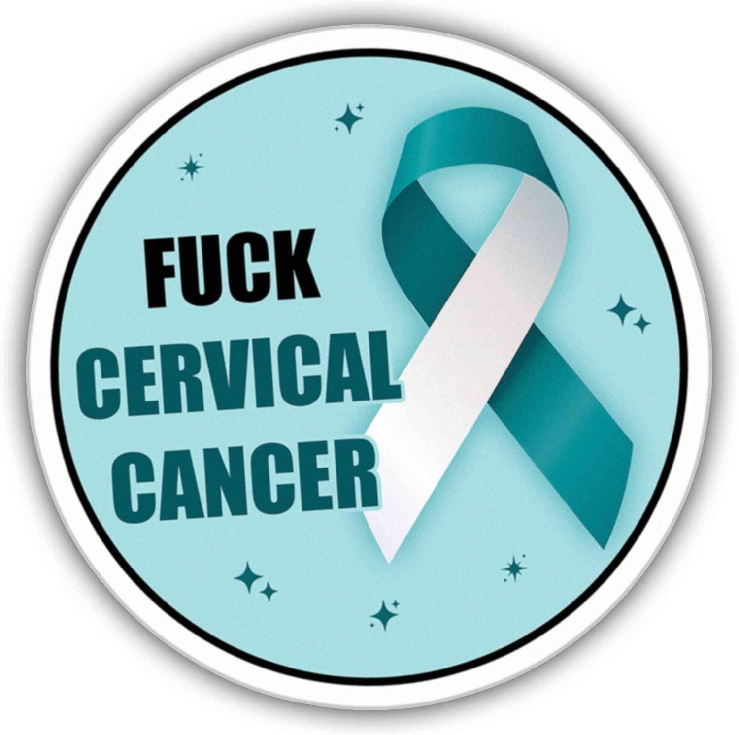 Amazon.com: ZANEMIRU Cervical Cancer Sticker Fuck Cervical Cancer ...