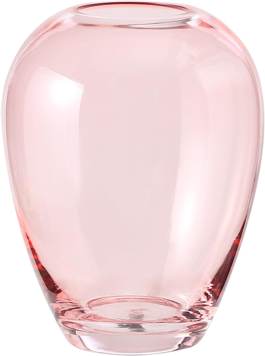 Amazon.com: YANWE1 Pink Glass Vase, 8 Inches Large Glass Vase, Flower ...