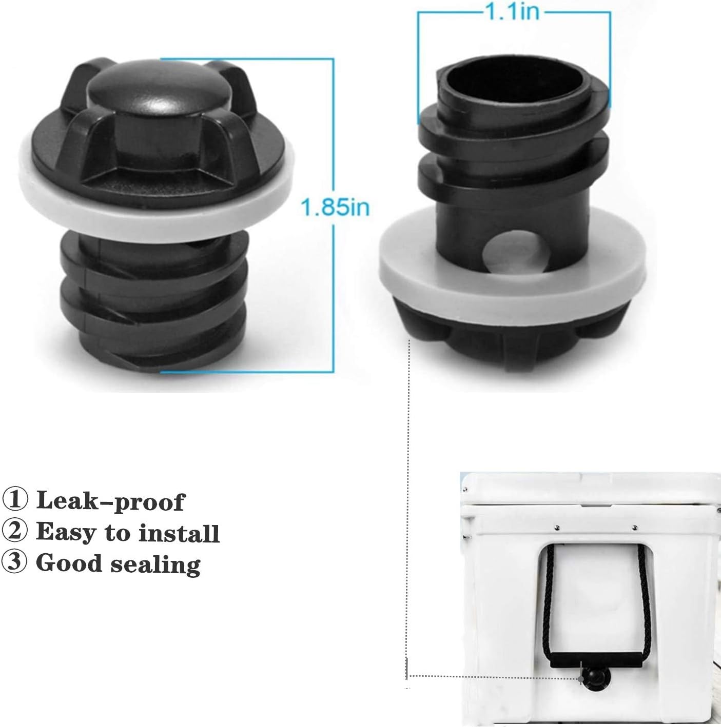 Leak-Proof Cooler Drain Plugs for Yeti, RTIC Coolers - 2 Pack in Nepal ...
