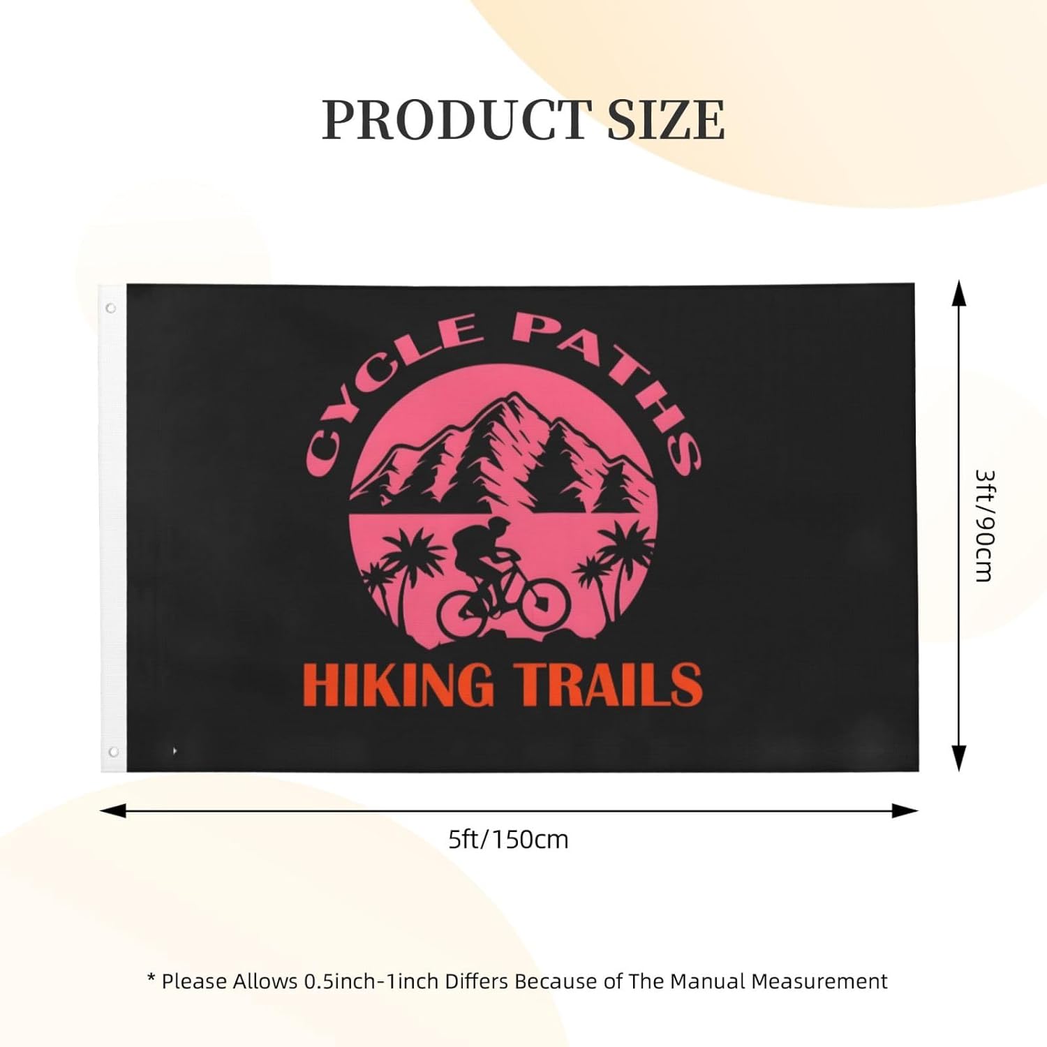 Amazon.com : Cycle paths hiking trails funny Flag For Outdoor Indoor ...
