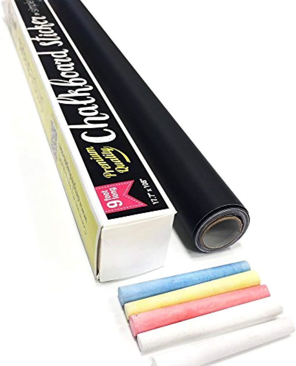 Amazon.com : Extra Large Chalkboard Peel and Stick Paper 9 Feet roll ...