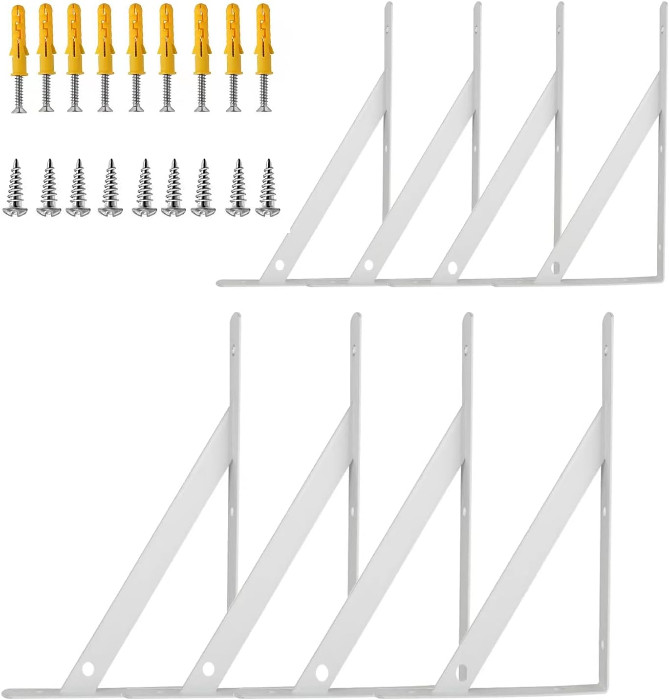 Amazon.com: Heavy Duty Shelf Brackets 12 x 8 inches, Metal Shelves ...