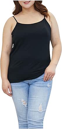 Women's Modal Plus Size Tank Tops, Elastic Casual Summer Sleeveless ...