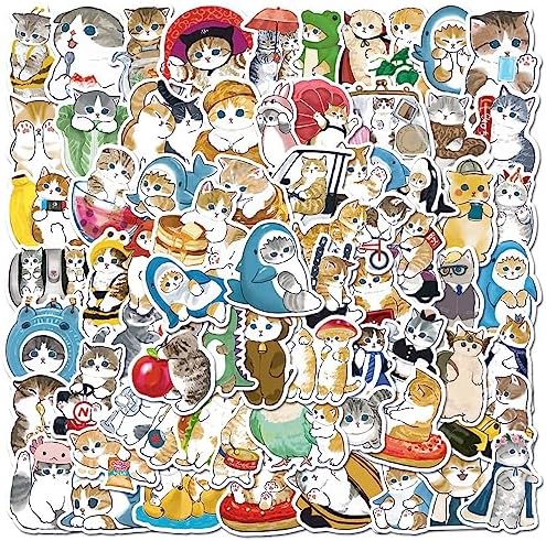 ZYMR 100 Stück Niedliche Katzen Aufkleber Set - wasserdichte Tier ...