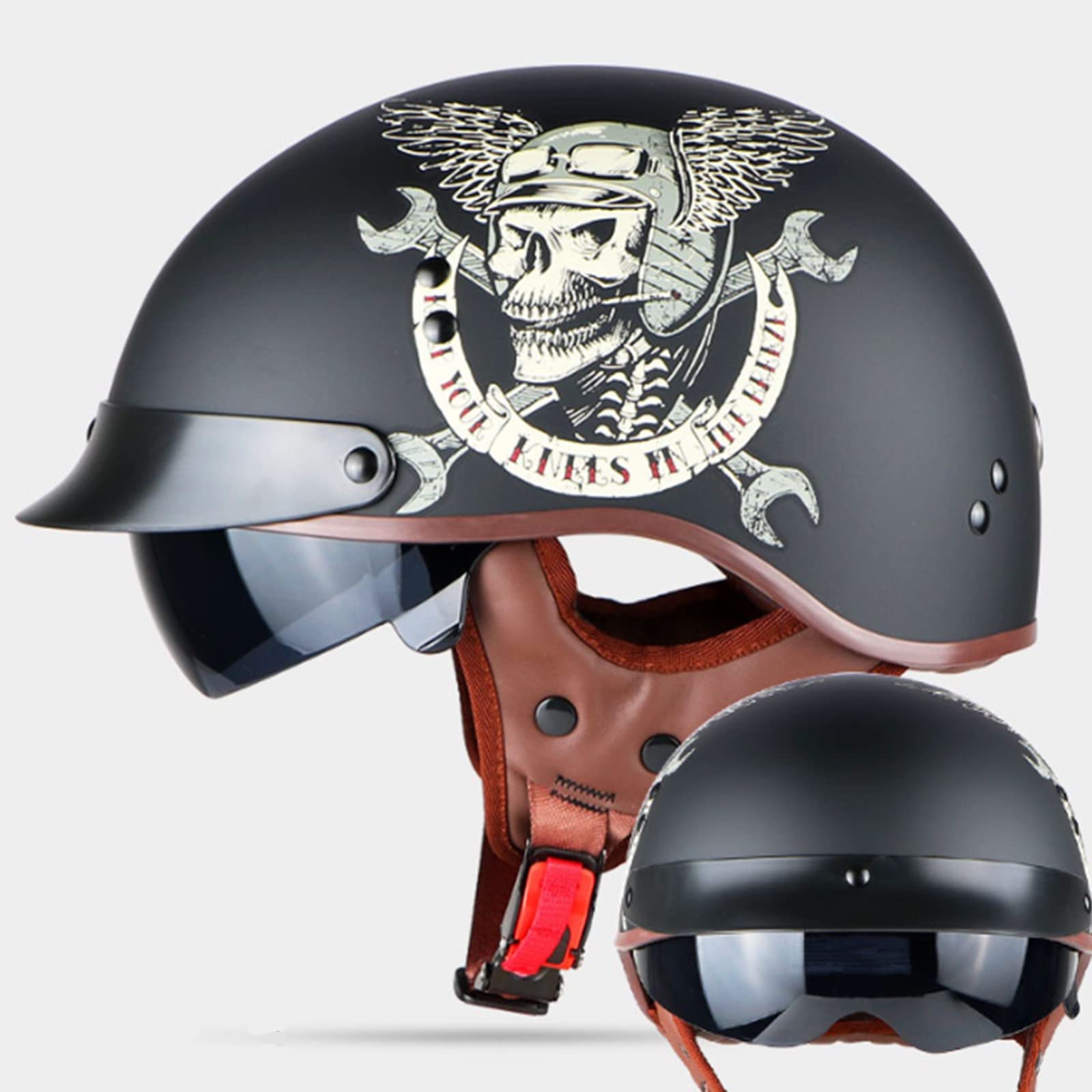 Half Helmet With Retractable Shield