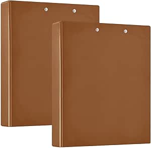 Amazon.com : Saddle Brown D Ring Binders, Durable 1.5 Inch PVC Lay Flat ...