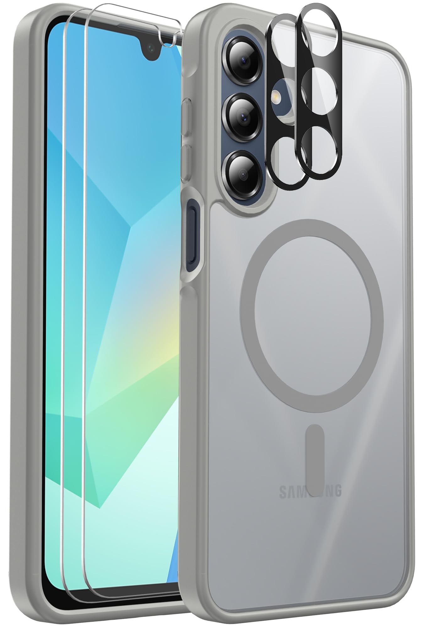 Amazon.com: Mangix for Samsung Galaxy A16 5G Case, with 2-Pack Tempered ...