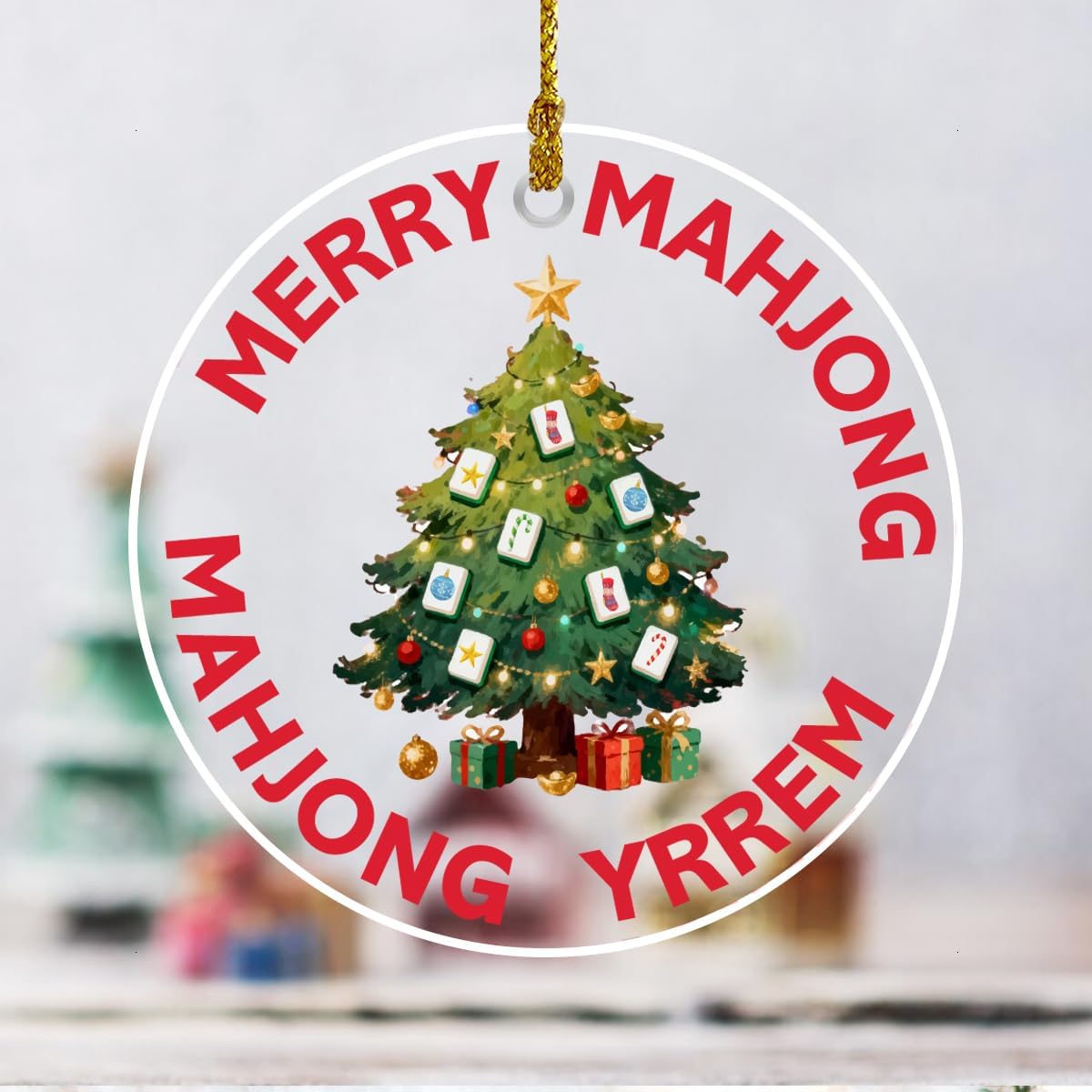 Amazon.com: Mahjong Christmas Ornament, Mahjong Ornament Gifts for Men ...