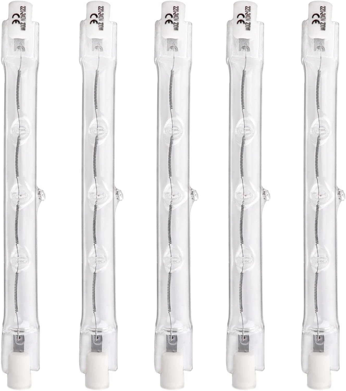 SCNNC R7S J118 Linear Halogen Light Bulb 118MM 200W Dimmable, 3000LM ...