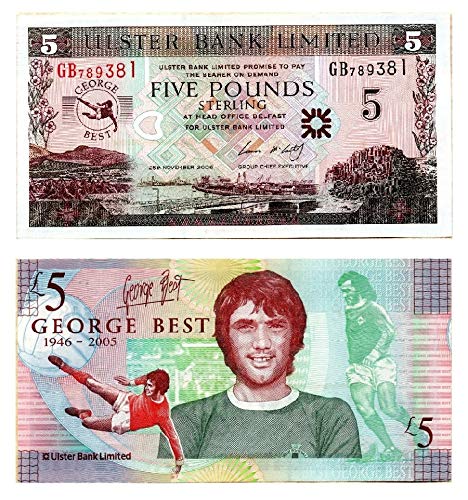 Ulster Bank Ltd Belfast George Best Legend Collector UNC £5 (Banknotes ...