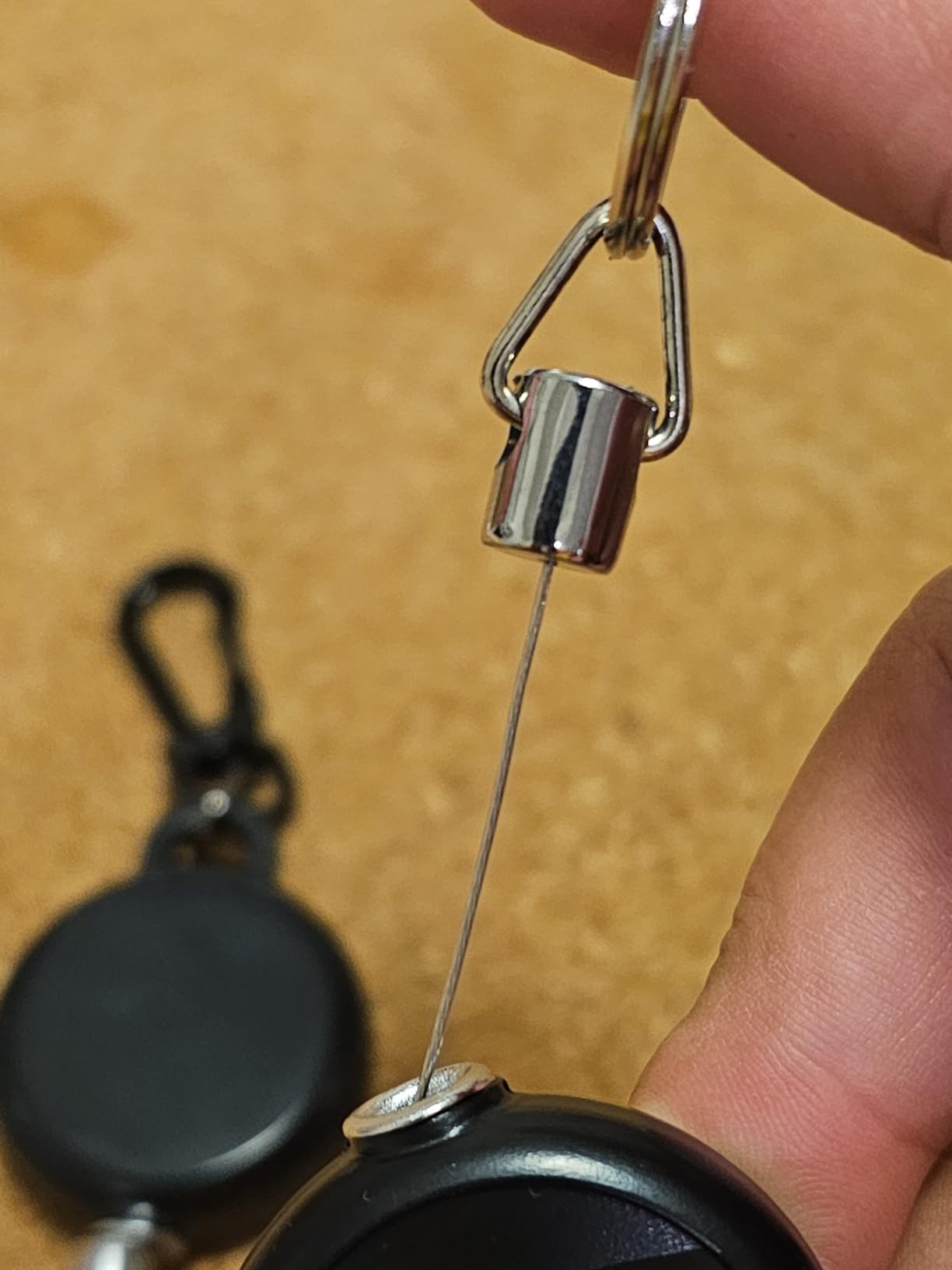 2Pcs Retractable Key Chain, Heavy Duty Key Reel with 23 inch Steel Wire ...